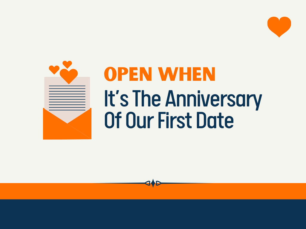 55+ Open When It’s Our First Date Anniversary Letters